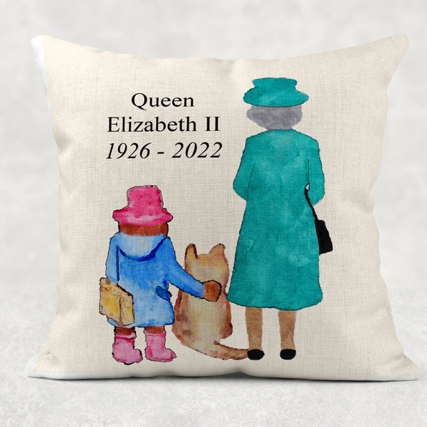 Queen Elizabeth II Paddington - In Memory Pillow – EndlessPrintsUK