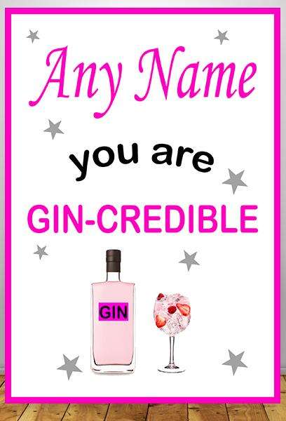 Personalised Pink Gin Print – EndlessPrintsUK